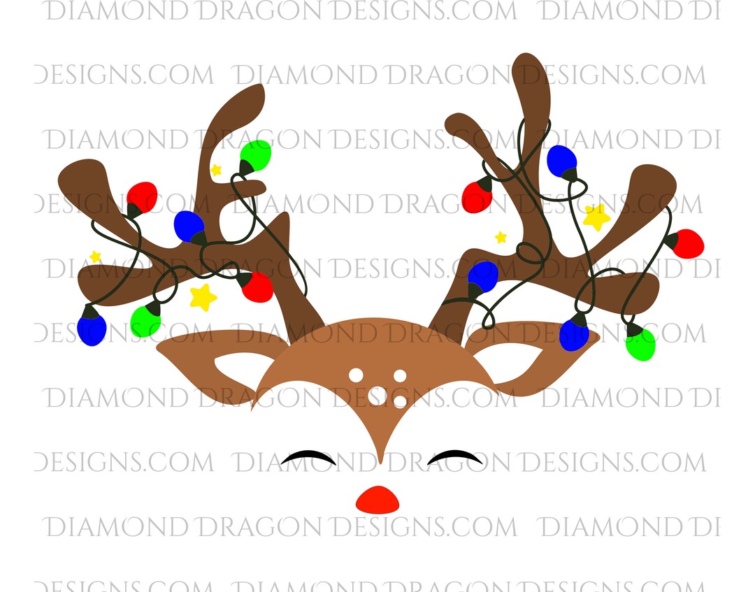 Christmas Reindeer Boy Face, Cute Reindeer Face, Kids Reindeer, Digital ...