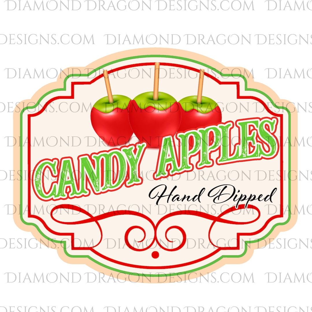 Candy Apple Label Design, Vintage Candy Apple, Old Fashion Candy Apples ...