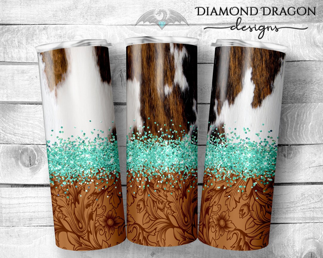 Cowhide Sublimation Wrap Design, Western, Cowhide, Embossed Leather ...