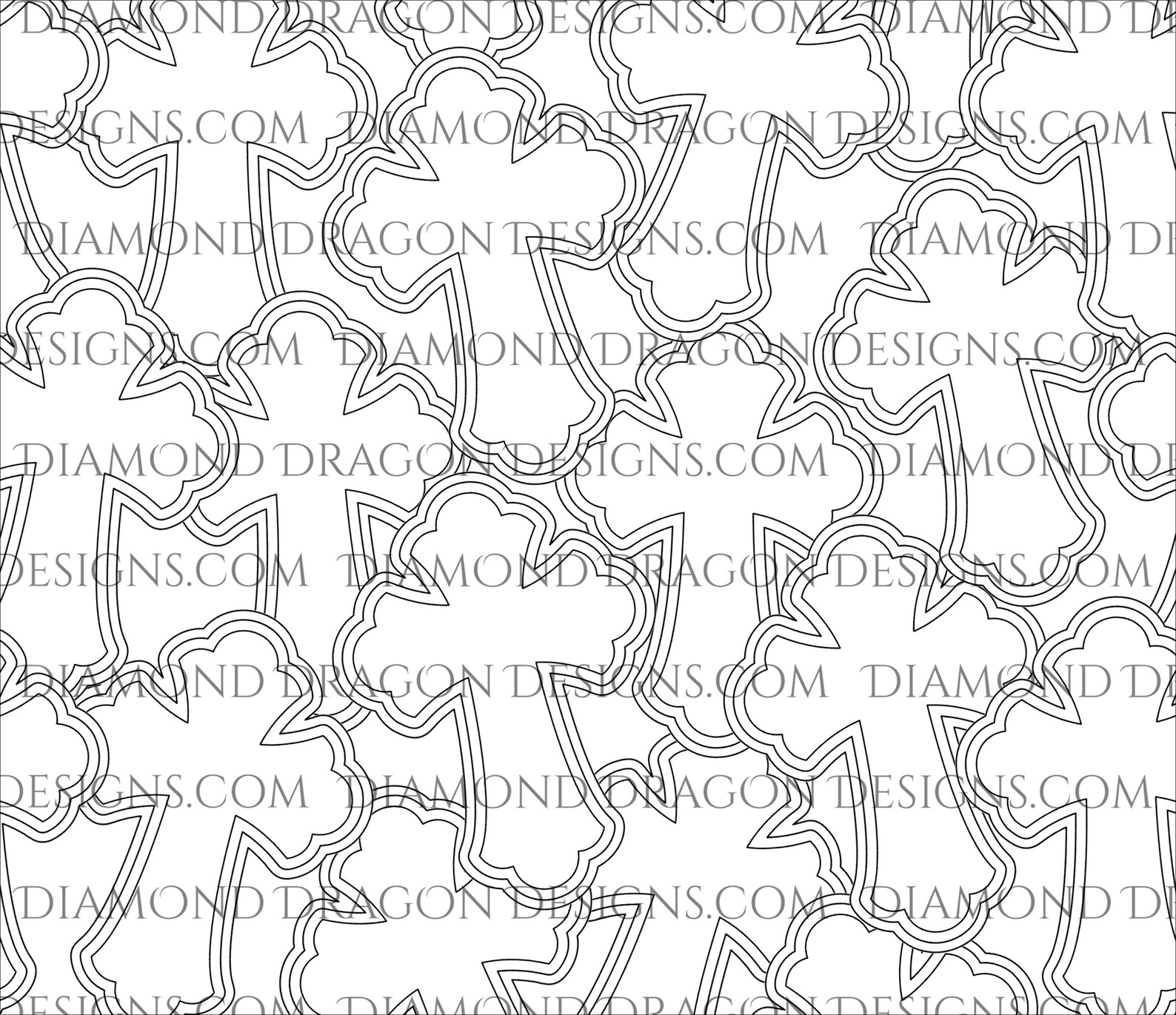 Tumbler Burst Template SEAMLESS Cross Burst Crosses Burst - Etsy