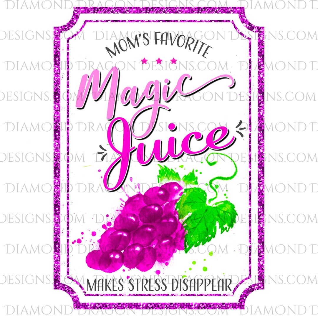Drink Label Design, Wine Label Design, Mom's Magic Juice, Mother's Day ...