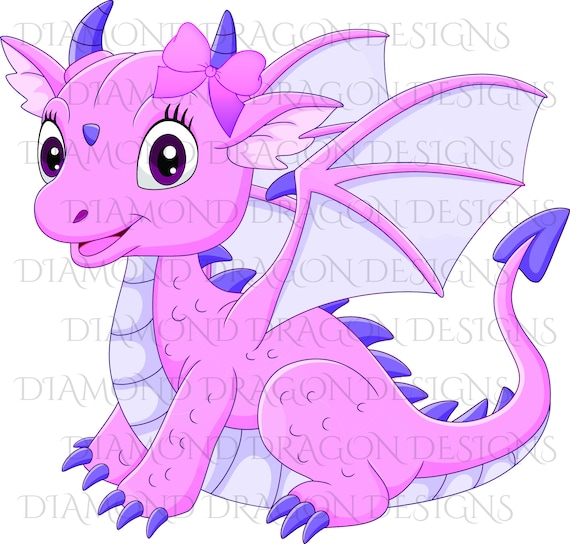 Cute Girl Dragon Baby Dragon Cute Little Girl Dragon Cute | Etsy