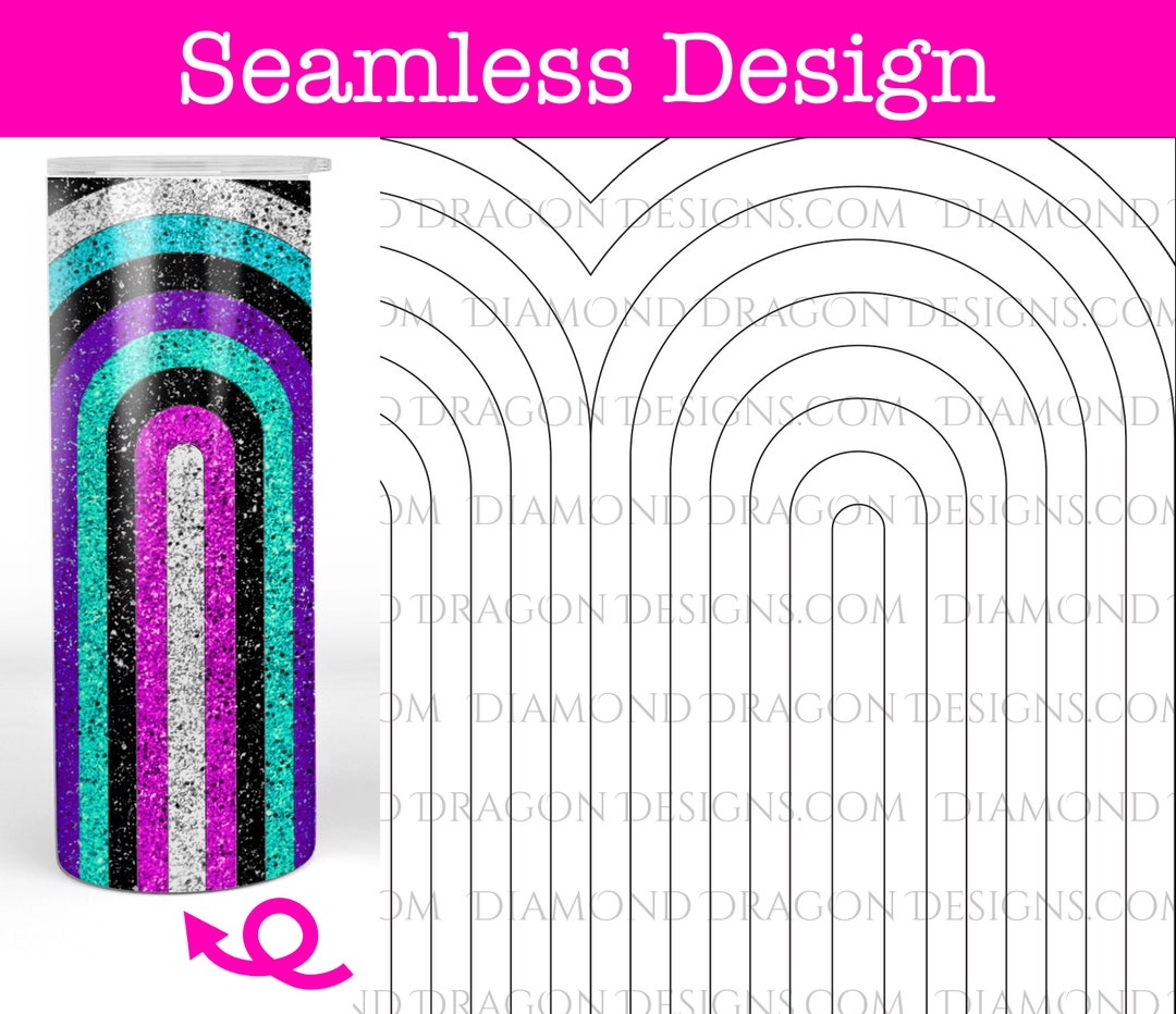 Tumbler Burst Template, SEAMLESS, Vintage Rainbow Burst Template, PNG ...
