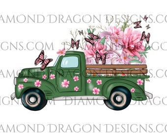 Spring Vintage Truck | Etsy