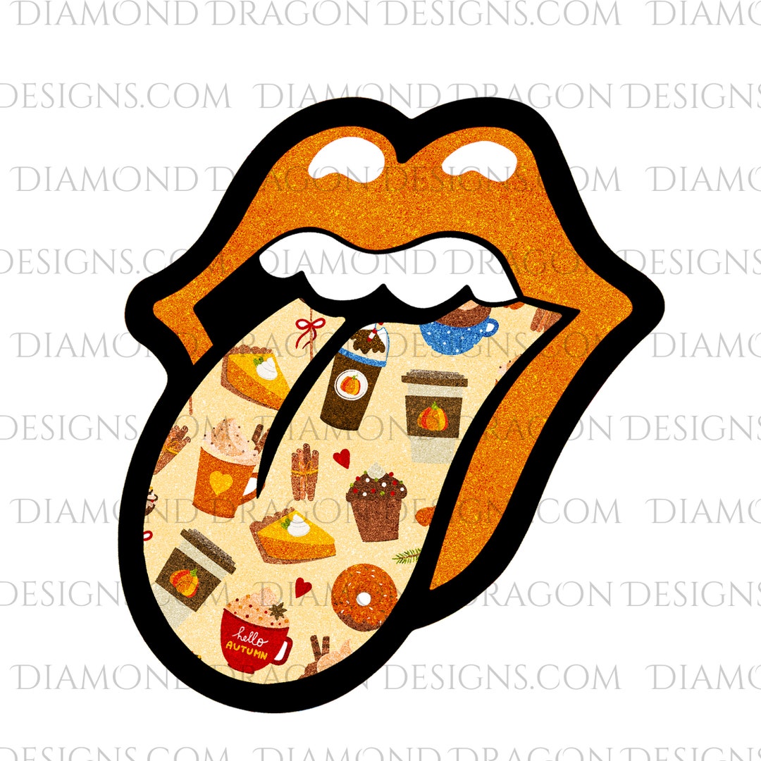Pumpkin Spice Lips Fall Pumpkin Spice Tongue Fall Glitter - Etsy