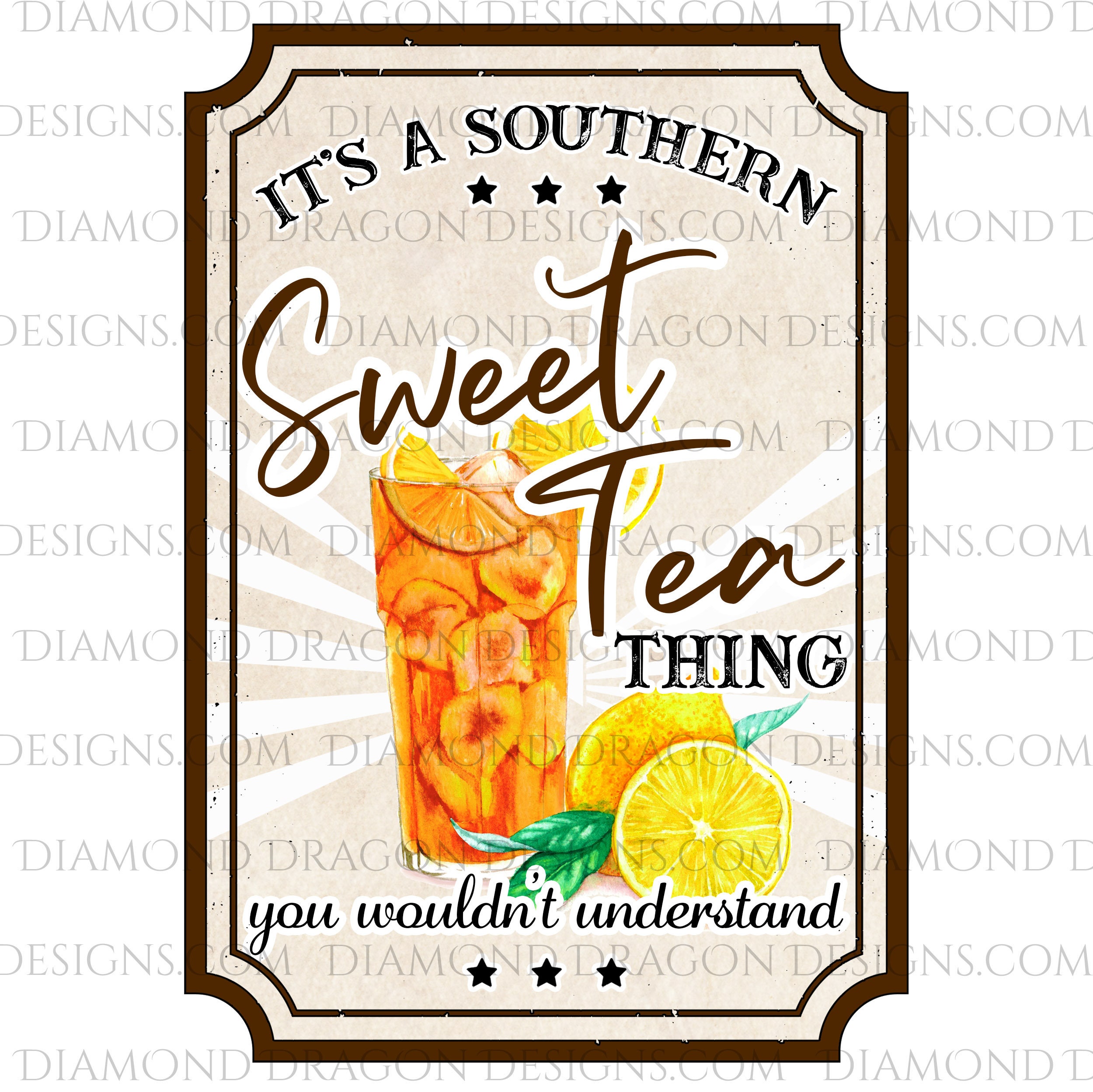 Drink Label Design, Southern Sweet Tea Label Design, Southern Sweet Tea ...