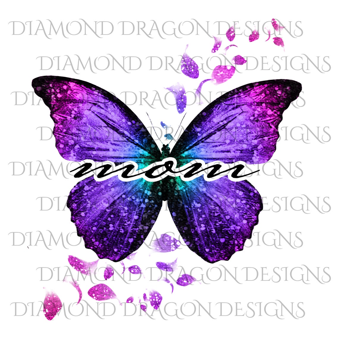 Mom Butterfly Design, Butterfly Image, Glitter Butterfly, Butterfly ...