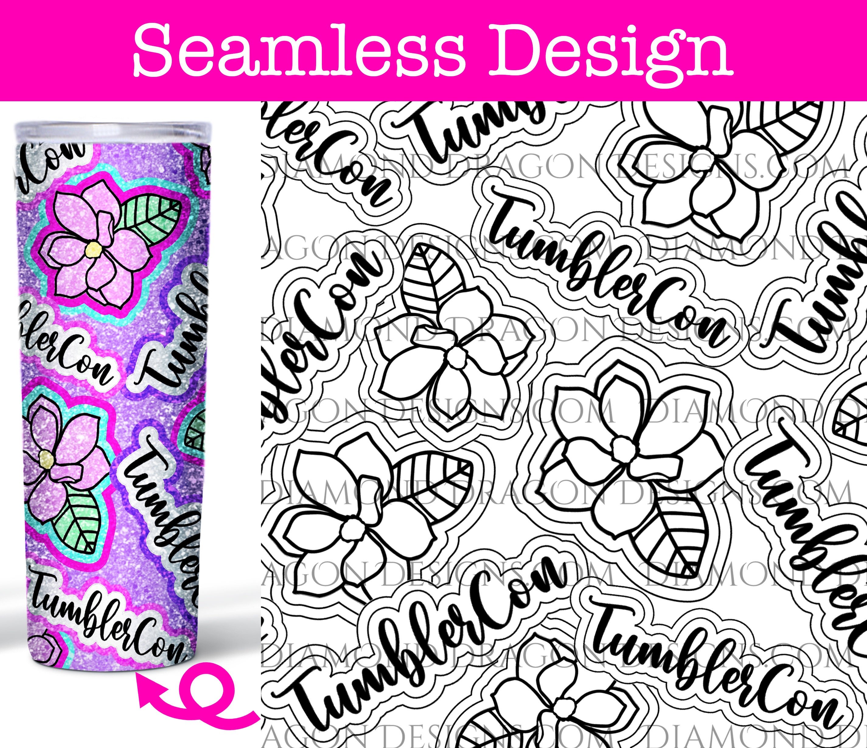 Tumbler Burst Template SEAMLESS Tumblercon Burst SVG & PNG | Etsy