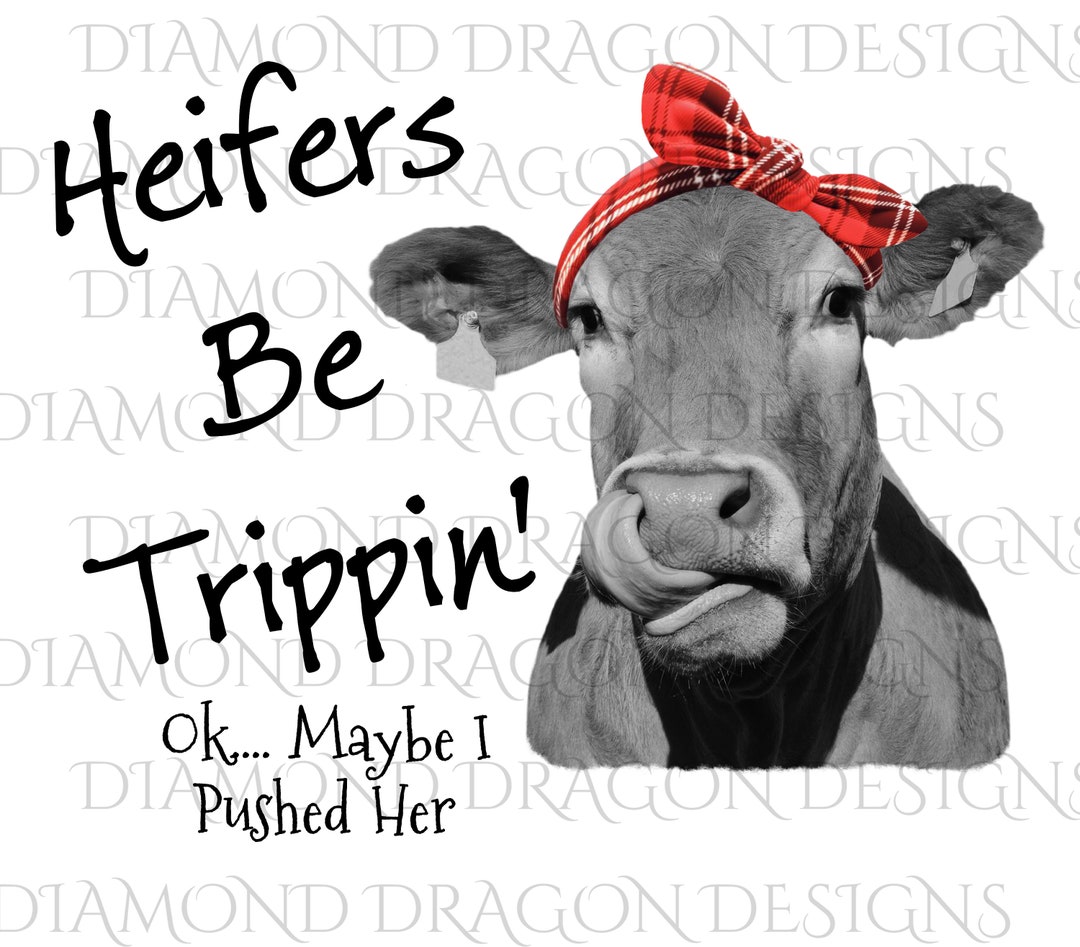 Heifer, Image, Heifers Be Trippin, Red Plaid Bandana, Red Bandana ...