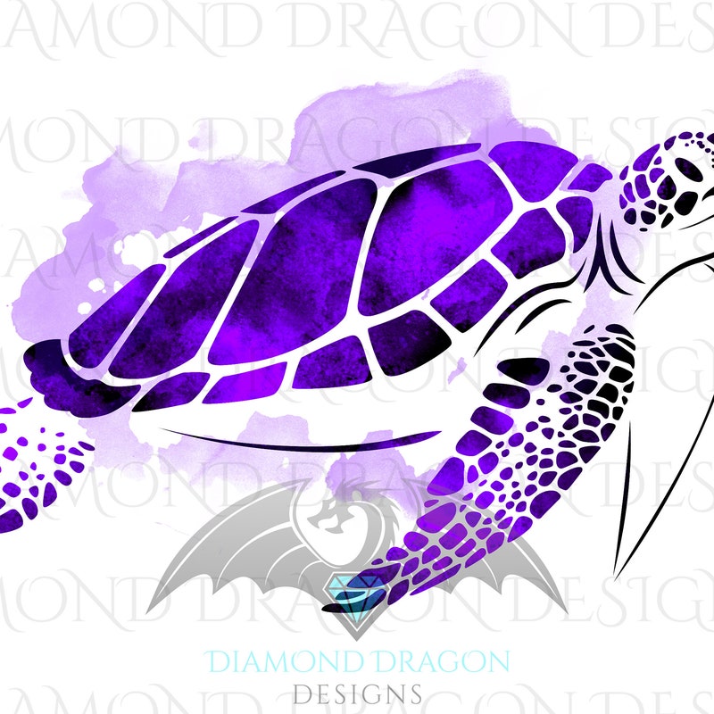 Purple Turtle - Etsy