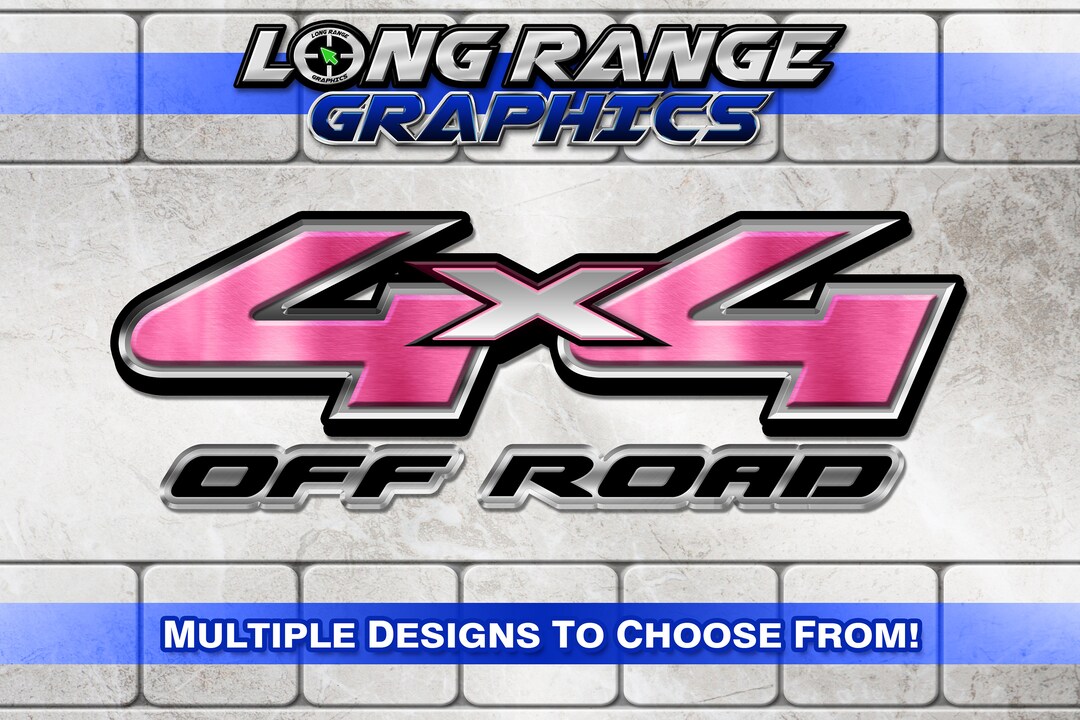 4X4 OFF ROAD - Light Pink - Pair of Decals - Etsy