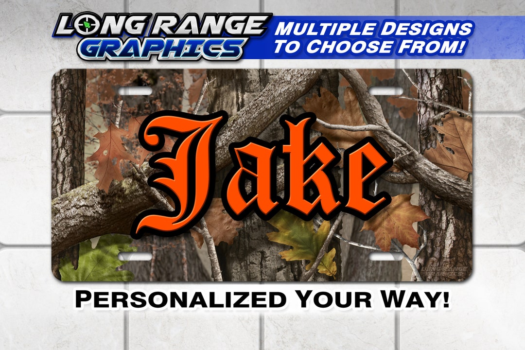 Camo Name Monogram License Plate - Etsy