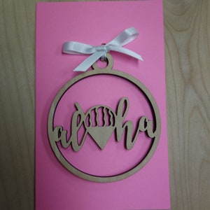 Aloha Shave Ice Wood Laser Cut Out Ornament Tropical Themed Hawaiian ...