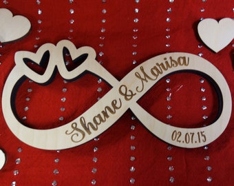 Double Infinity Heart Wood Sign/infinity Symbol/wall Art Love - Etsy