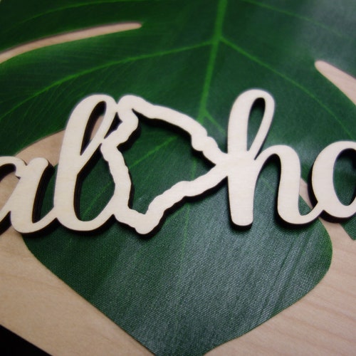 Hawaiian Islands Hawaii Wooden Wall Decor Sign Laser Cut - Etsy