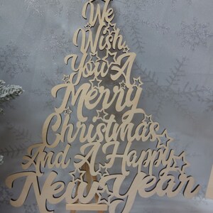 NEW ITEM: We Wish You a Merry Christmas and A Happy New Year Laser Cut ...