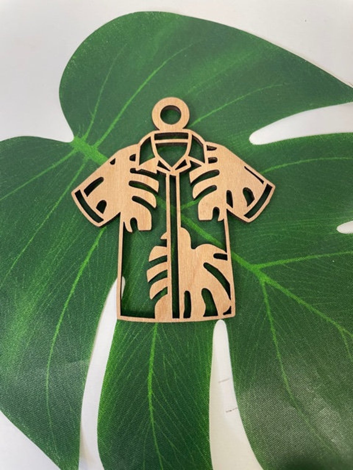 Wooden Hawaiian Aloha Shirt Laser Cut Out Wood Keepsake - Etsy