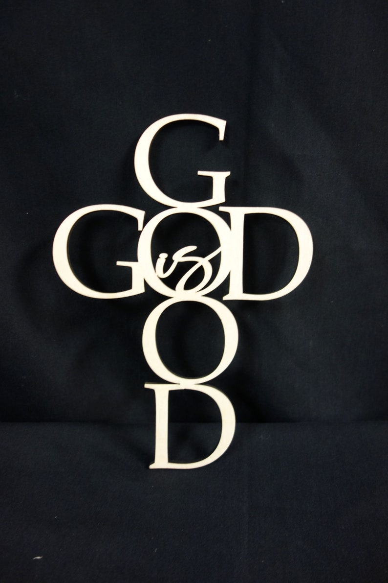 NEW ITEM: Laser Cut Wooden God is Good Cross Wood Sign Wood | Etsy