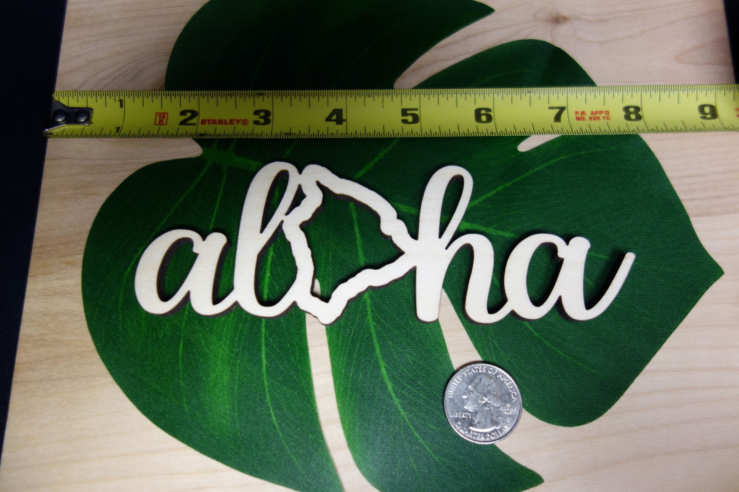 NEW ITEM: Laser Cut Wooden Aloha With Big Island Hawaii Wood Sign Cut ...