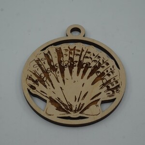 Laser Cut Scallop Shell Wooden Keepsake Ornament Hawaii Christmas Made ...
