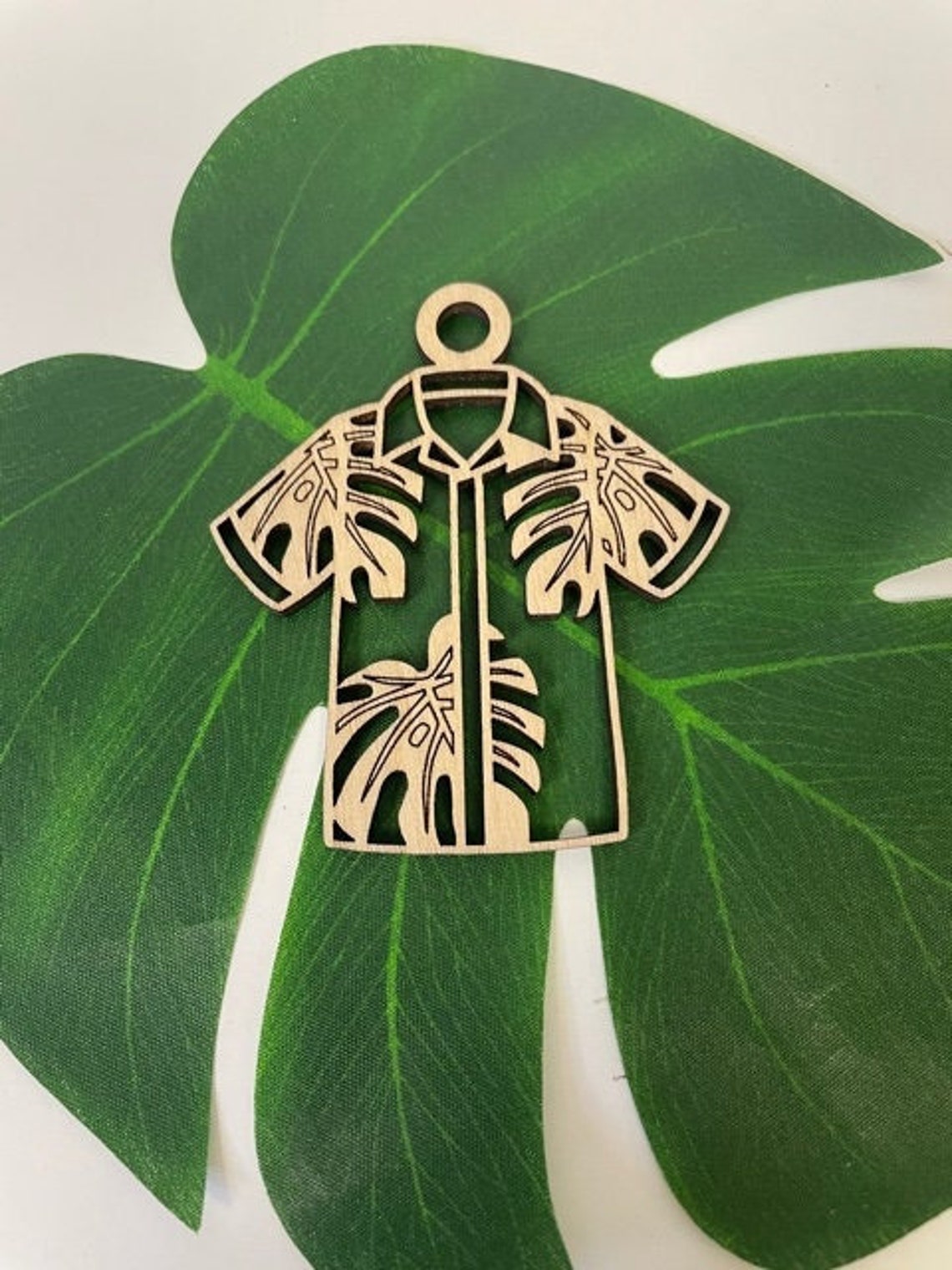 Wooden Hawaiian Aloha Shirt Laser Cut Out Wood Keepsake - Etsy