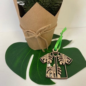 Wooden Hawaiian Aloha Shirt Laser Cut Out Wood Keepsake Ornament or ...