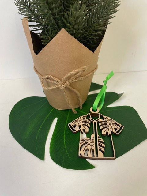 Wooden Hawaiian Aloha Shirt Laser Cut Out Wood Keepsake - Etsy