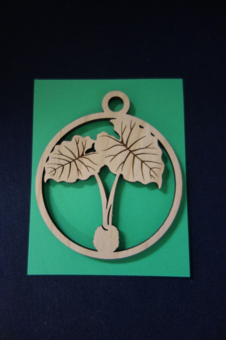 NEW ITEM: Laser Cut Kalo Plant Taro Root Wooden Hawaii | Etsy
