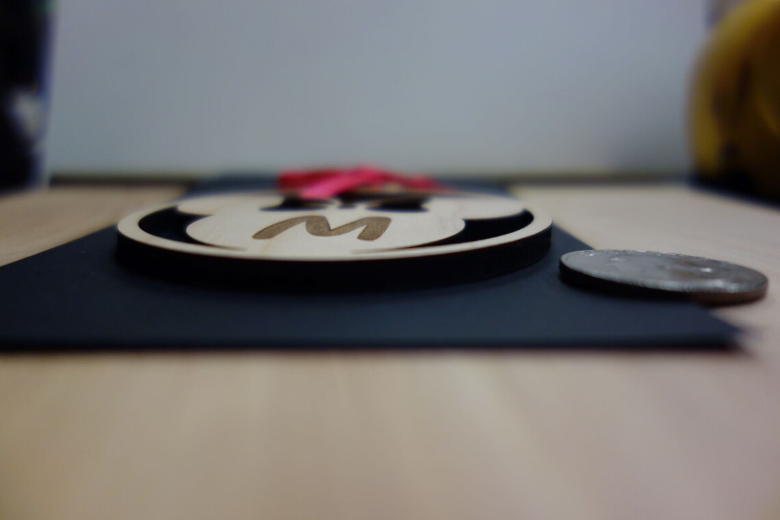 Customizable Mickey or Minnie Mouse Inspired Wood Laser Cut - Etsy