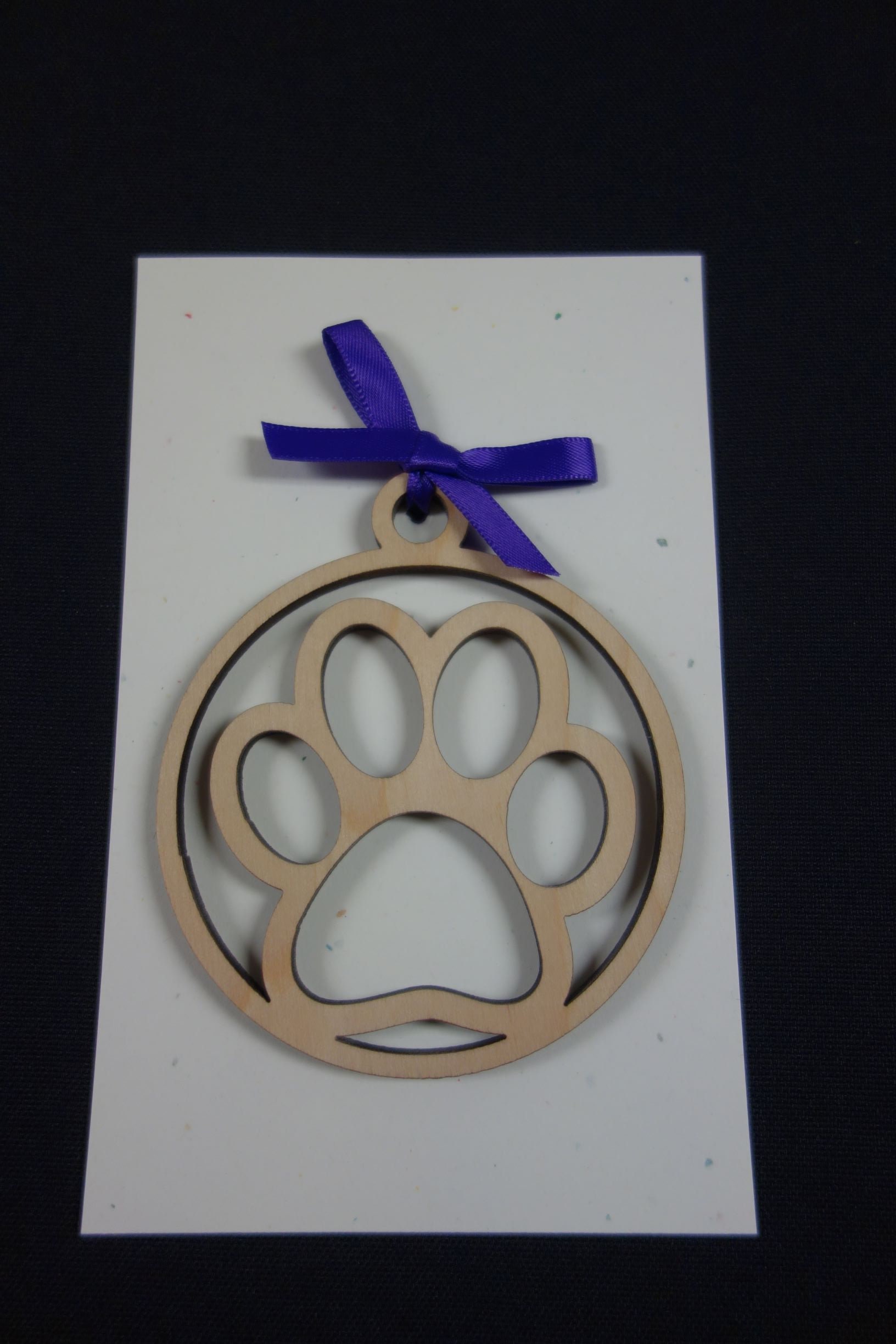 NEW: Laser Cut Wood Paw Print Pet Lovers Wooden Christmas | Etsy