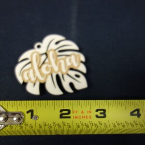 NEW ITEM: Laser Cut Wood Aloha Monstera Leaf Key Chain Wooden Etched ...