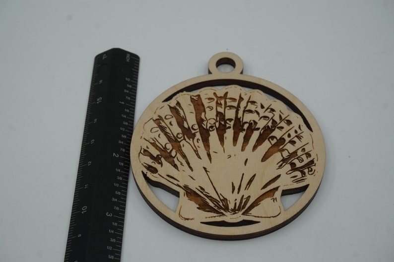 Laser Cut Scallop Shell Wooden Keepsake Ornament Hawaii Christmas Made ...