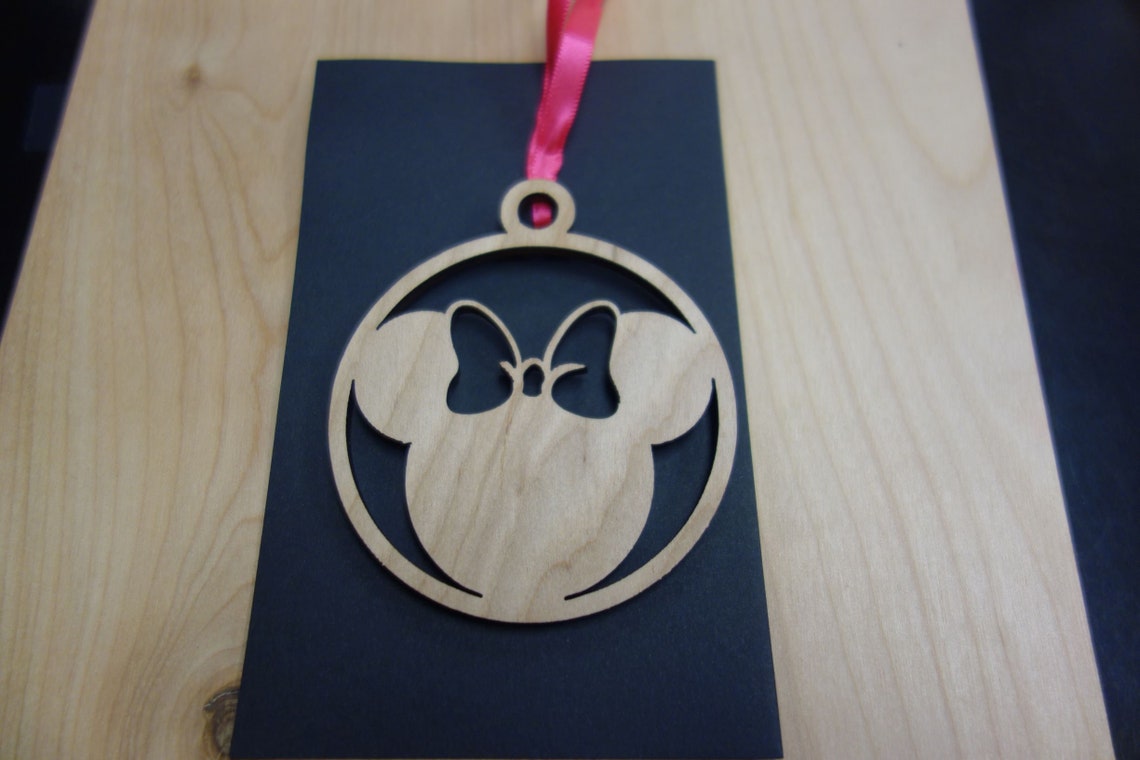 Customizable Mickey or Minnie Mouse Inspired Wood Laser Cut - Etsy