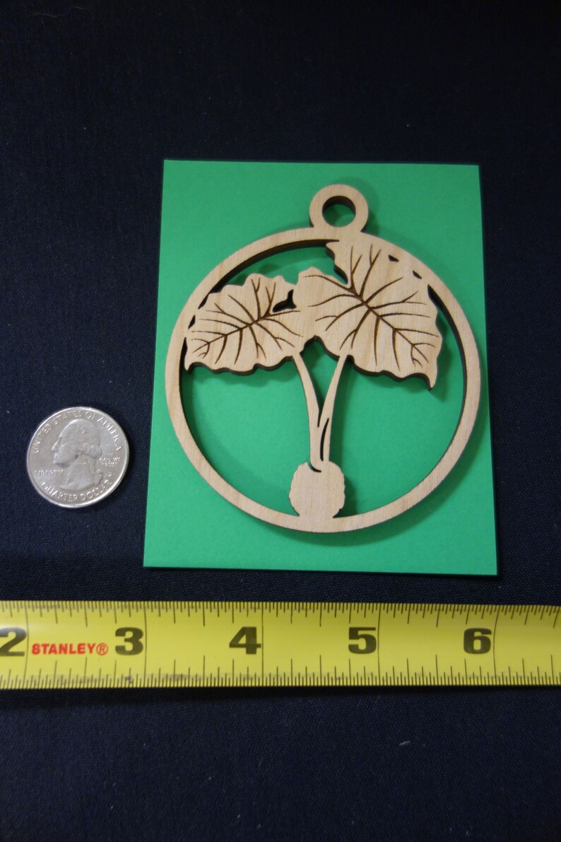 NEW ITEM: Laser Cut Kalo Plant Taro Root Wooden Hawaii Christmas ...