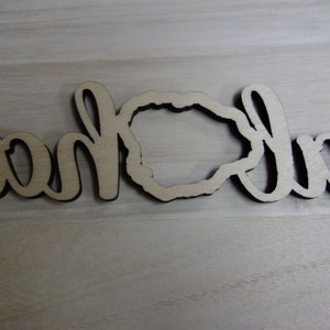 NEW ITEM: Laser Cut Wooden Aloha With Kauai Wood Sign Cut Out Wall Art ...
