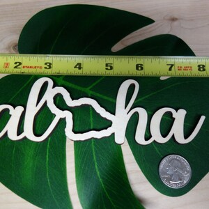 NEW ITEM: Laser Cut Wooden Aloha W/ Maui Island Hawaii Wood Sign Cut ...