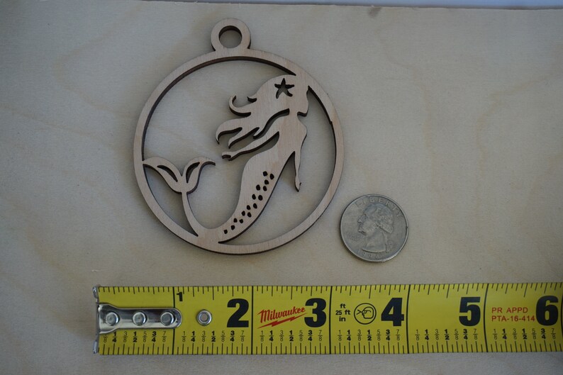 Laser Cut MERMAID Wooden Hawaii Christmas Ornament Made in | Etsy