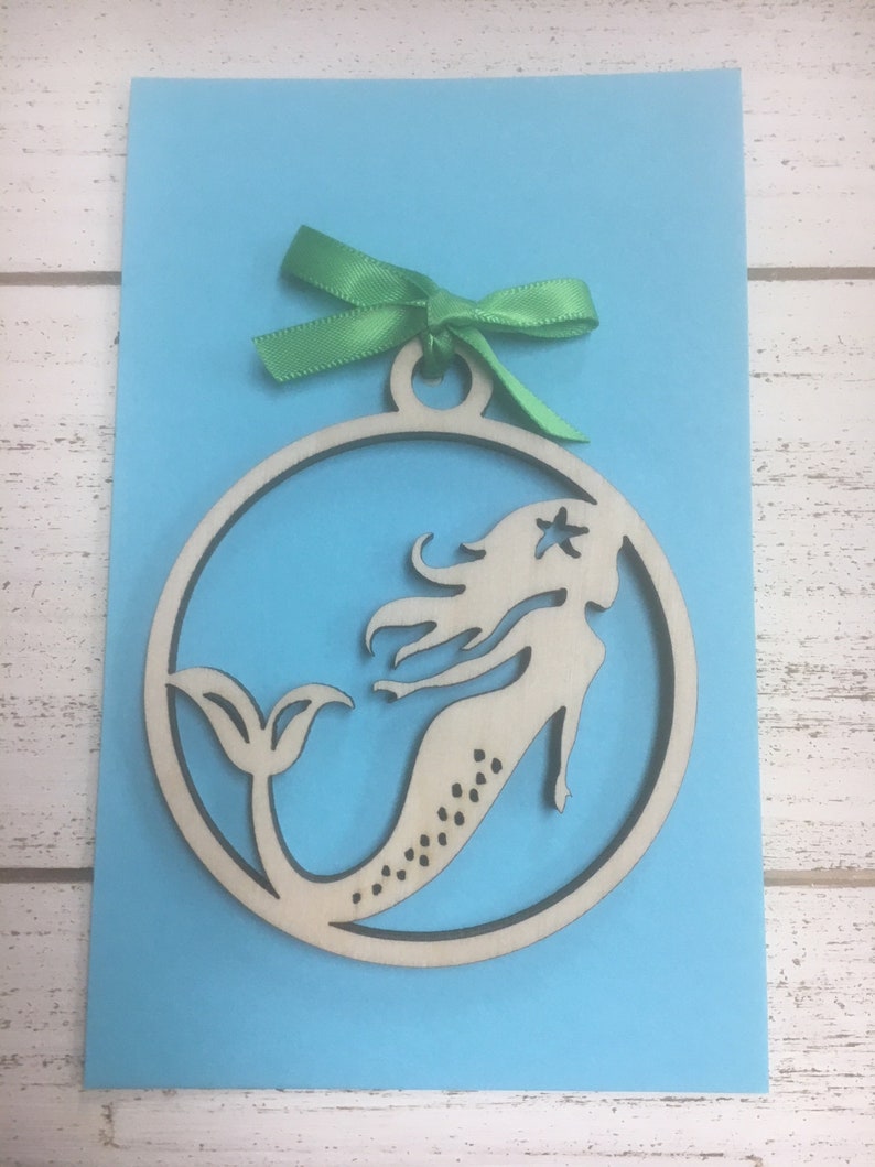Laser Cut MERMAID Wooden Hawaii Christmas Ornament Made in | Etsy