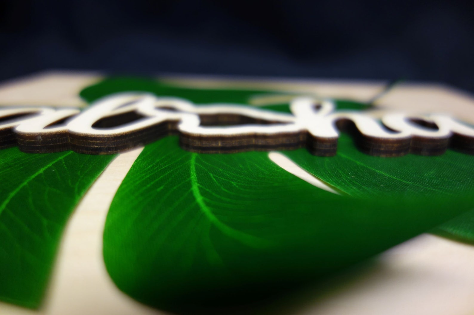 NEW ITEM: Laser Cut Wooden Aloha W/ Maui Island Hawaii Wood Sign Cut ...