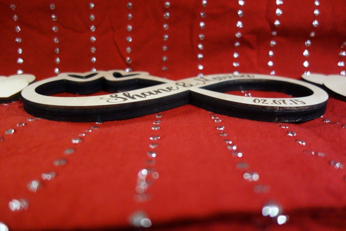 NEW: Personalized Wood Infinity Sign With Couples Names and - Etsy