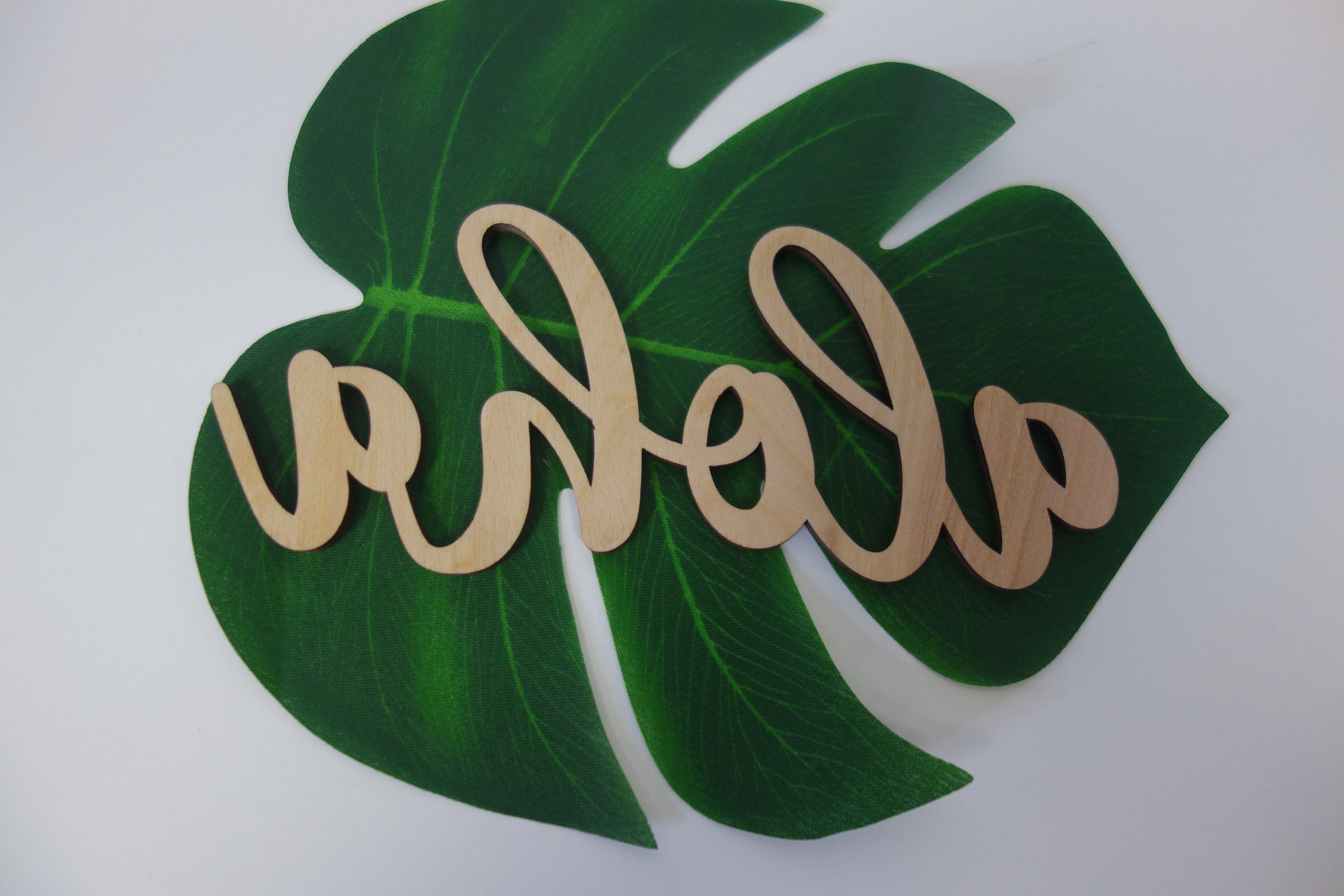 Most Popular Item: Laser Cut Wooden Cursive Aloha Wood Sign - Etsy