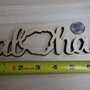NEW ITEM: Laser Cut Wooden Aloha With Kauai Wood Sign Cut Out Wall Art ...