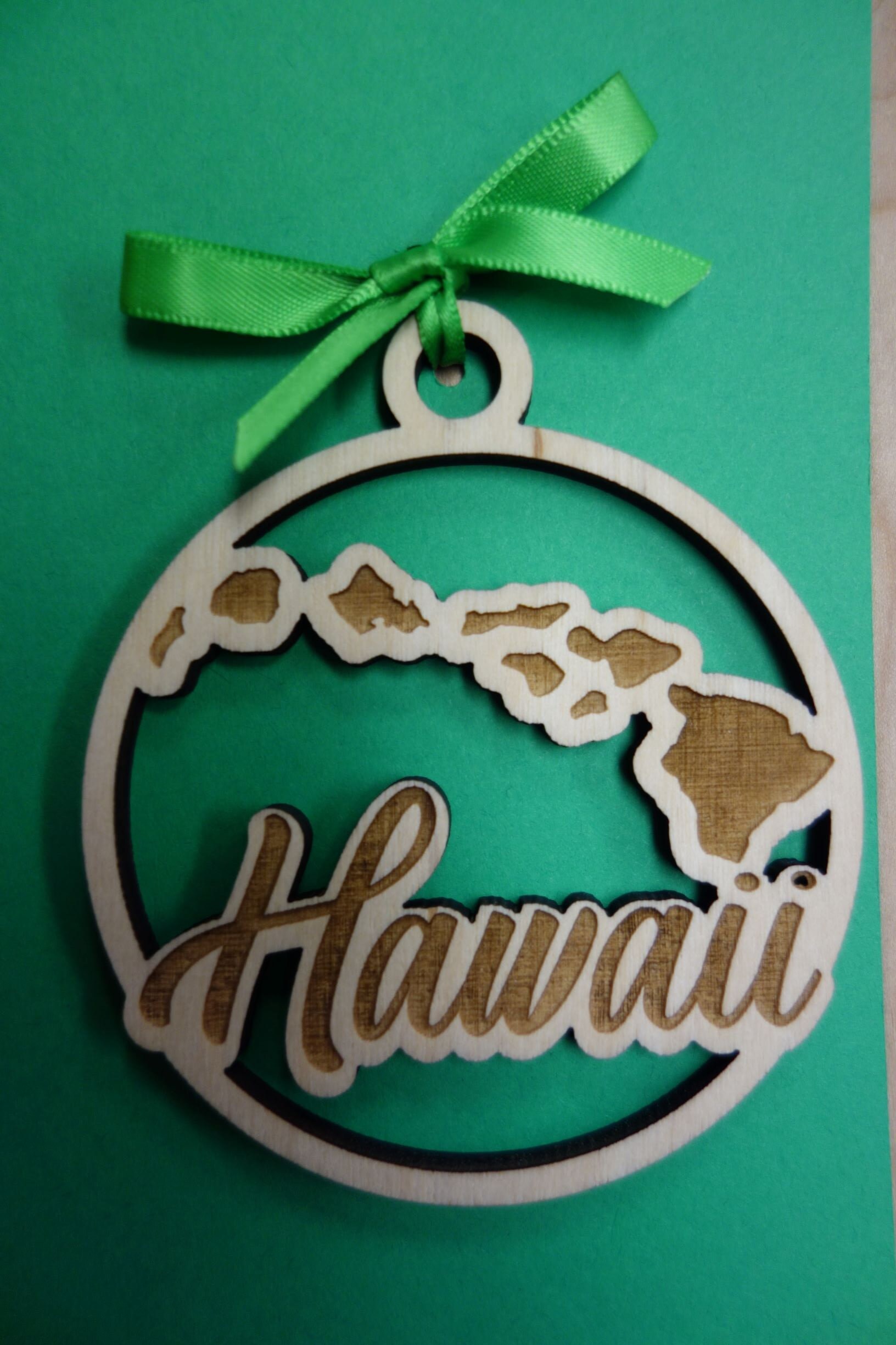 Wooden Hawaiian Islands Laser Cut Hawaii Christmas Ornament - Etsy