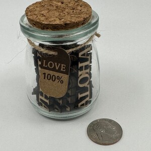 Little Jar of Aloha! Laser Cut Aloha in Glass Jar With Cork Lid Hawaii ...