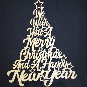 NEW ITEM: We Wish You a Merry Christmas and A Happy New Year Laser Cut ...