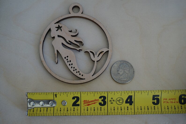 Laser Cut MERMAID Wooden Hawaii Christmas Ornament Made in | Etsy