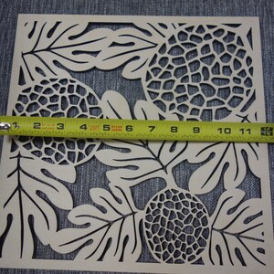 NEW: Laser Cut Wooden Square Ulu Breadfruit With Leaves Wood Sign Wood ...