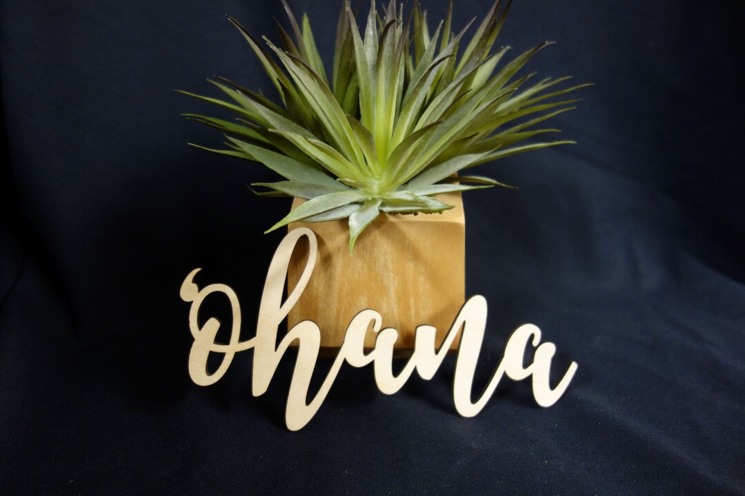 NEW: SMALL Laser Cut Wooden Ohana Family Wall Art Cut Out Wall Sign DIY ...