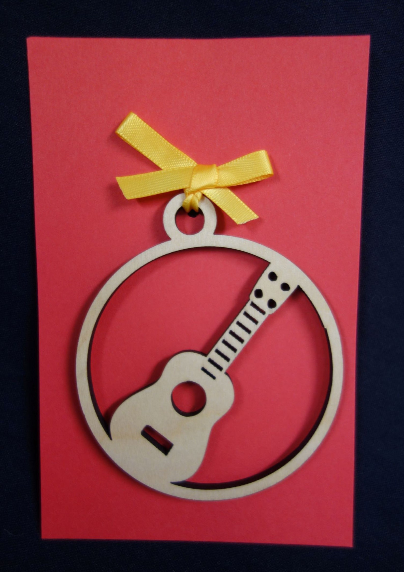 Hawaiian Hula Design Wood Laser Cut Out Ornament Hula Dancer Ukulele ...