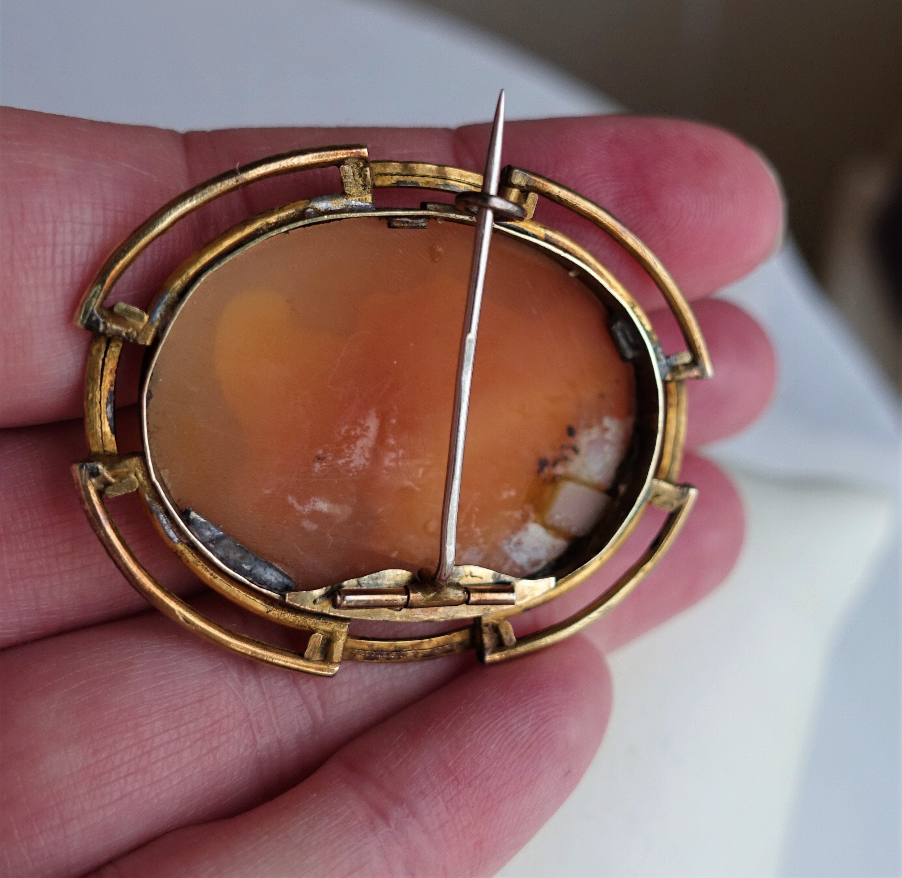 Antique Victorian Cameo Brooch 8 Karat Gold Romanticgift for Her 1800s ...
